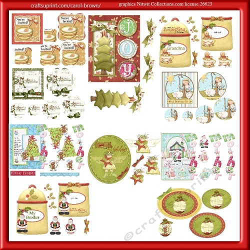 Cute Christmas bumper kit of 10 designs#2 - CUP1201252_118 | Craftsuprint