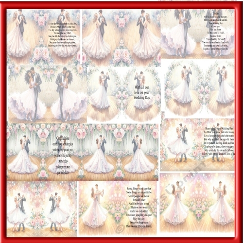 Wedding inserts size 6x6 - CUP1282606_118 | Craftsuprint
