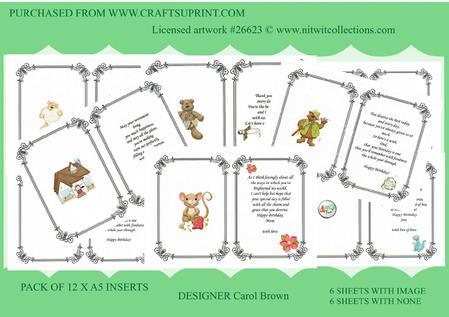 Pack - 12 General Inserts - CUP170672_118 | Craftsuprint