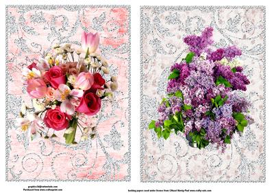 2 Floral Card Toppers - CUP184929_118 | Craftsuprint