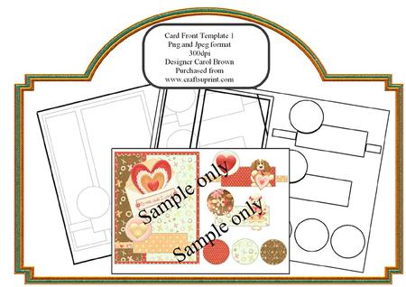Card Front Template#1 - CUP290490_118 | Craftsuprint