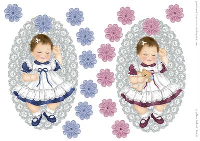 2 Cute Baby Topper - CUP45397_118 | Craftsuprint