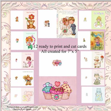 Ready Made Cards Pack 1 - CUP611985_118 | Craftsuprint