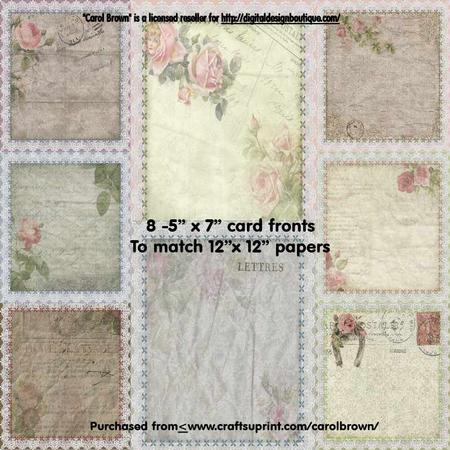 8 Vintage Victorian Lace Cards.5"x 7" - CUP627664_118 | Craftsuprint