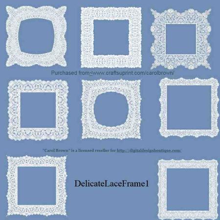 Delicate Lace Frames 1 - CUP638495_118 | Craftsuprint