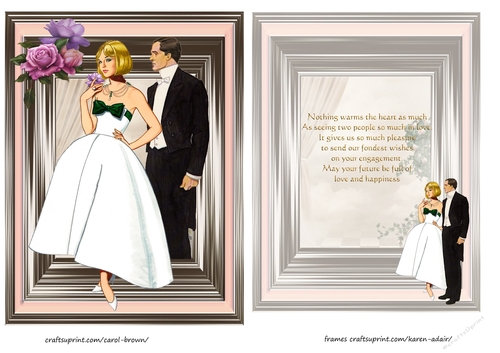 engagement card front with insert - CUP715074_118 | Craftsuprint