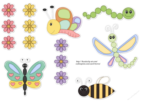 cut outs insects - CUP773856_118 | Craftsuprint