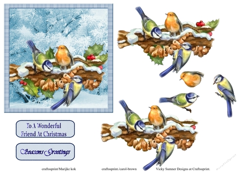 Christmas bird#3 - CUP821056_118 | Craftsuprint