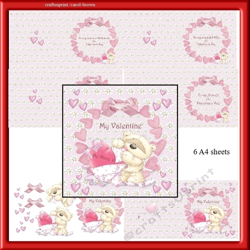 ready made valentines card with inserts - CUP946645_118 | Craftsuprint