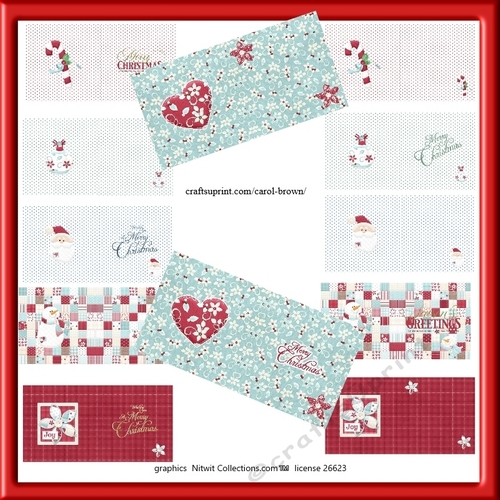 Pack of 12x 6x6 Christmas card inserts - CUP994359_118 | Craftsuprint