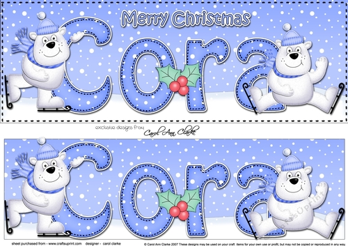 Large DL Merry Christmas CORA 3D decoupage - CUP1000988_359 | Craftsuprint