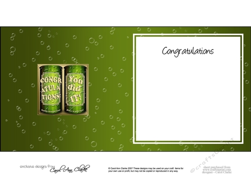 Congratulations! Cans of Beer square landscape insert - CUP1002707_359 ...