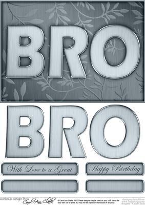 A5 Elegant Metallic Words Bro Quick Card with 3D Decoupage - CUP100607 ...