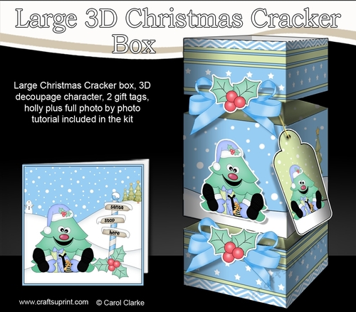 3D Large Christmas Cracker Box Mini Kit - Cute Xmas Tree has lots of ...