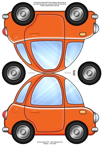 Funky Car Shaped Card - CUP1017710_359 | Craftsuprint