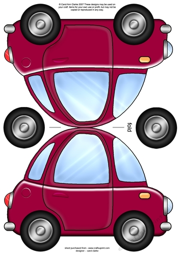 Funky Car Shaped Card - CUP1017712_359 | Craftsuprint