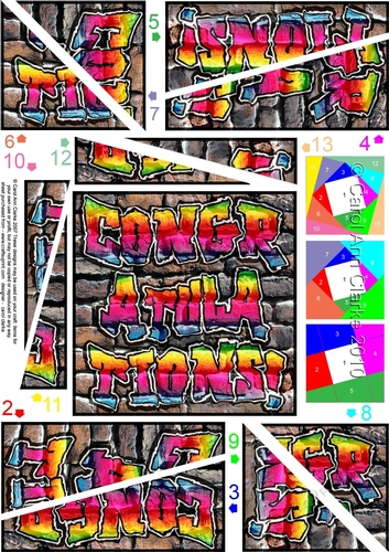 Congratulations - Graffiti Twisted Spiral Side Stacker - CUP1022935_359 ...