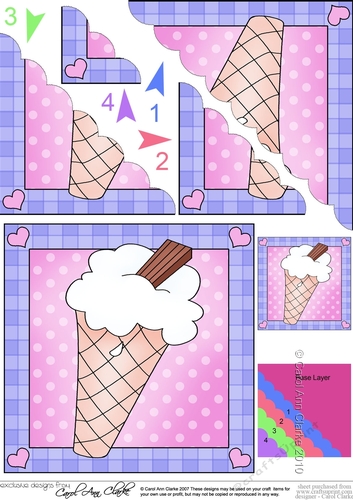 Sweet Treats Ice Cream - Scallop Corner side stacker Topper ...