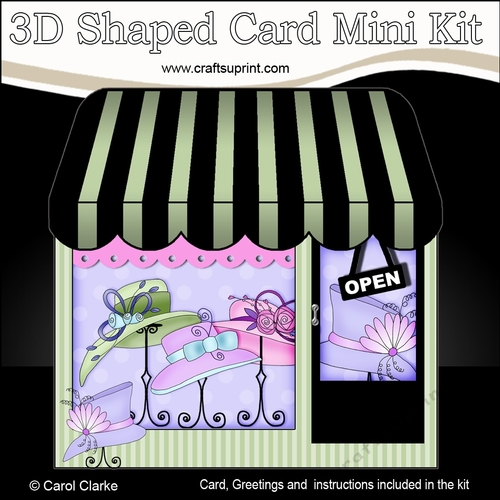 3D Shaped Card Kit - Little Hat Shop - CUP1034173_359 | Craftsuprint