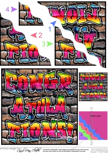 Congratulations - Graffiti Wavy Corner side stacker - CUP1038253_359 ...