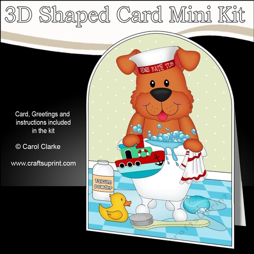 3D Shaped Card Kit - Bathtub Buddies - Little Rusty Dog - CUP1045599 ...