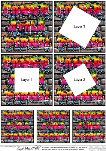 Congratulations! - Graffiti Twisted Tunnel Topper - CUP1092906_359 ...