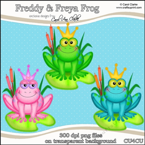 Freddy & Freya Frog - CU4CU Digital Clip Art Set - CUP1093949_359 ...