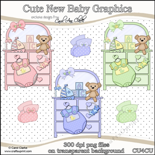 Cute New Baby - CU4CU Digital Clip Art Set - CUP1095124_359 | Craftsuprint