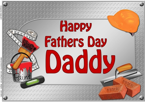 Happy Fathers Day Daddy - A4 Handyman Tools Card Topper - CUP1097195 ...