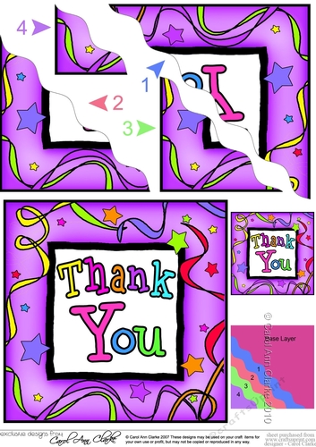 Thank You - Wavey Corner Stacker - CUP1104541_359 | Craftsuprint