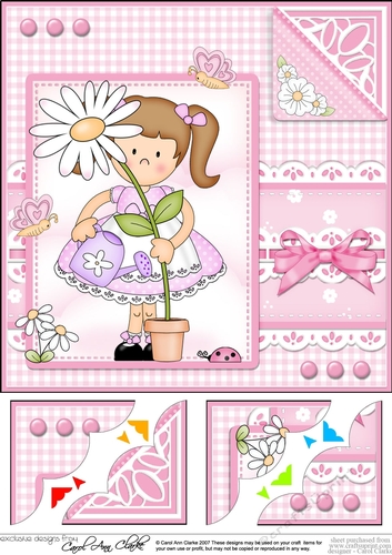 Cute Girlz & Lace Scalloped Corner Topper - CUP1105526_359 | Craftsuprint