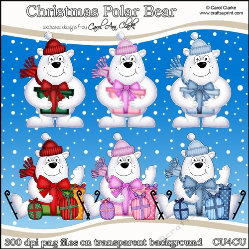 Christmas Polar bears - CU4CU Digital Clip Art Set - CUP1108697_359 ...