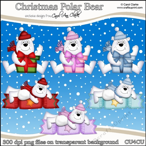 Christmas Polar bears - CU4CU Digital Clip Art Set - CUP1108698_359 ...