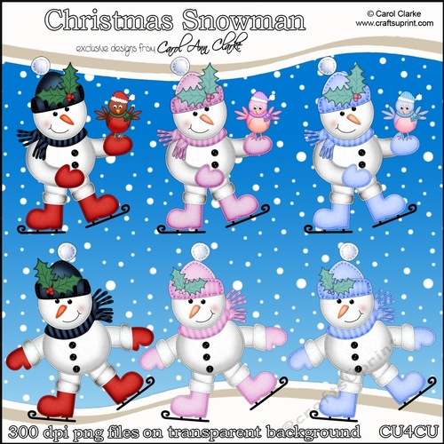 Christmas Snowman - CU4CU Digital Clip Art Set - CUP1111718_359 ...