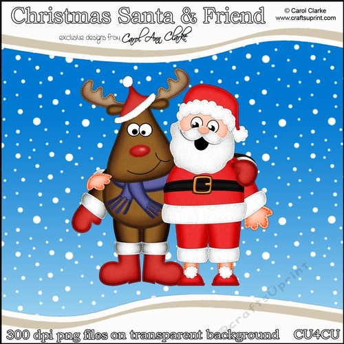 Christmas Santa & Rudolph - CU4CU Digital Clip Art Set - CUP1112600_359 ...