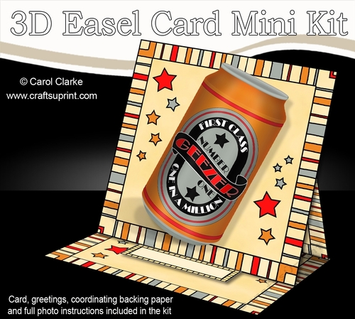 3D Easel Card Mini Kit - Beer Can - First Class Number One Geezer ...