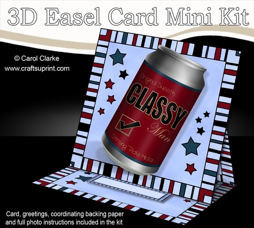 3D Easel Card Mini Kit - Beer Can - Original Smooth Classy Man ...