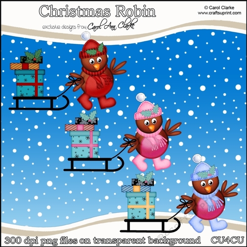 Christmas Robin - CU4CU Digital Clip Art Set - CUP1165326_359 ...