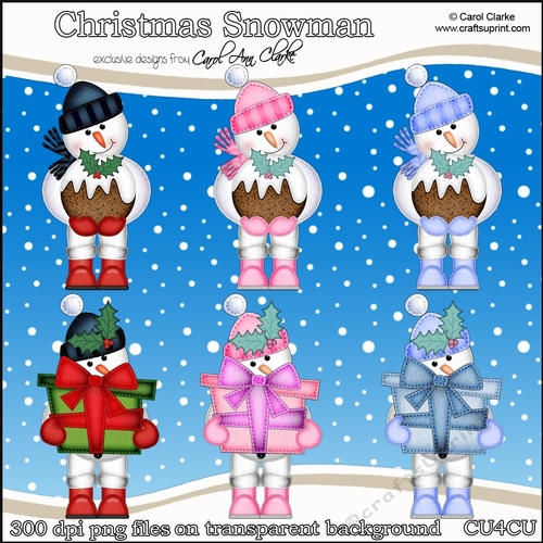 Christmas Snowman - CU4CU Digital Clip Art Set - CUP1167095_359 ...