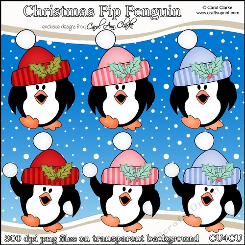 Christmas Pip Penguin - CU4CU Digital Clip Art Set - CUP1177929_359 ...