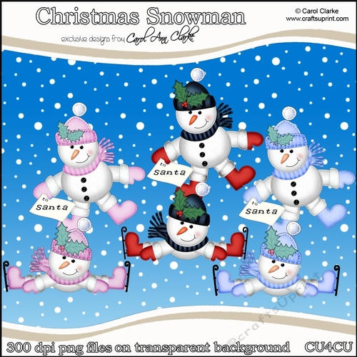 Christmas Snowman - CU4CU Digital Clip Art Set - CUP1180608_359 ...