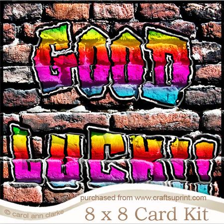 8 x 8 Graffiti Good Luck Kit with Scalloped Corners - CUP118680_359 ...