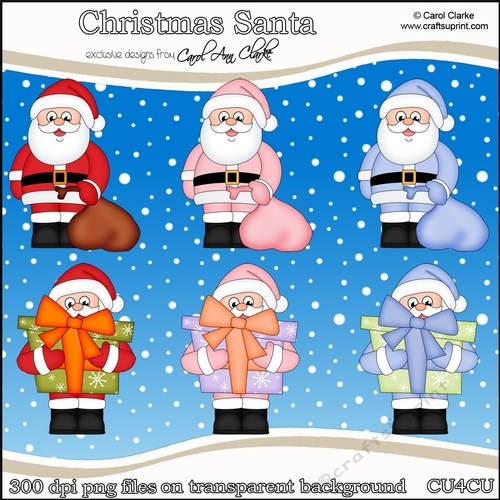 Christmas Santa - CU4CU Digital Clip Art Set - CUP1187048_359 ...