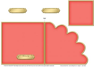 Cut and Fold Shell Corner Card Plain Card Base - CUP121254_359 ...