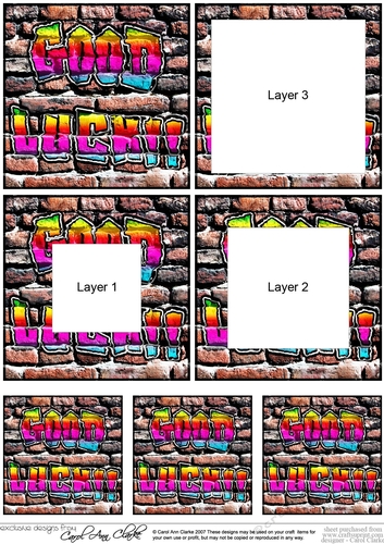 Good Luck!! Graffiti - Tunnel Topper - CUP1215224_359 | Craftsuprint