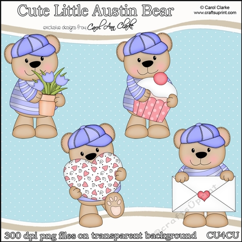 Cute Little Austin Bear - CU4CU Digital Clip Art Set - CUP1260990_359 ...