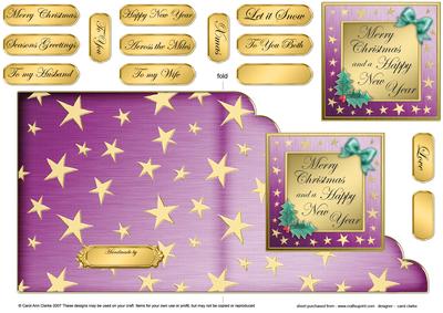 Elegant Christmas Greeting Cut and Fold Corner Card - CUP127645_359 ...