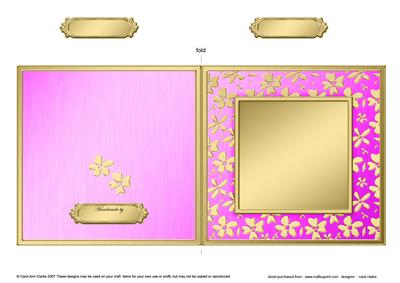 Square Metallic Flowers Plain Card Base - Portrait - CUP136510_359 ...