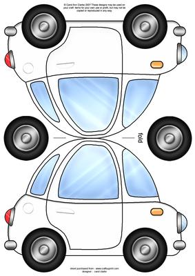 Funky Car Shaped Card - CUP138569_359 | Craftsuprint