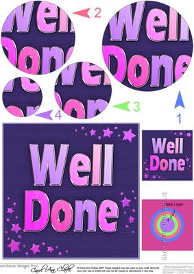 Well Done Circle Pyramage Topper - CUP143382_359 | Craftsuprint